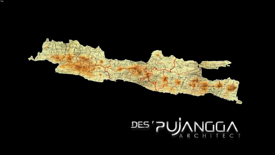 3D JAVA ISLAND MAP, PETA PULAU JAWA | 3D Warehouse