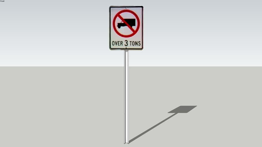 No Trucks over 3 lbs. sign | 3D Warehouse