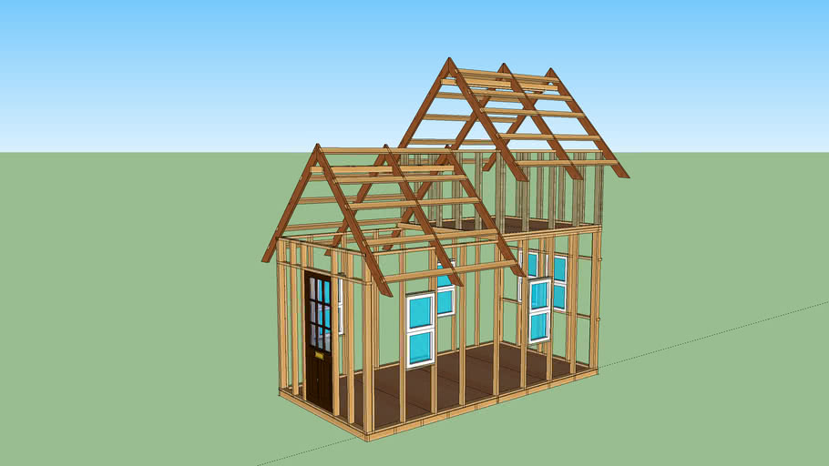 tiny house framing 8x16ft | 3D Warehouse