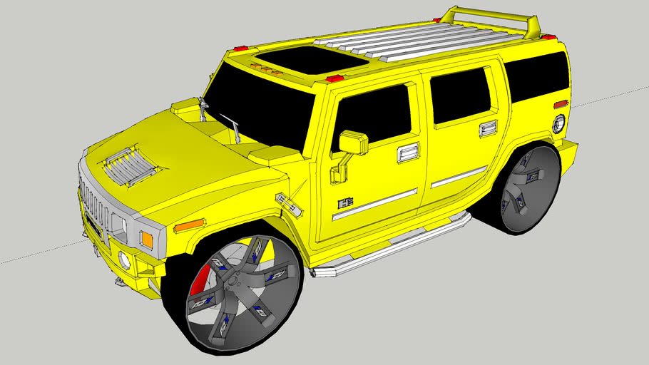 Hummer H2 tuned amarilla 2 | 3D Warehouse