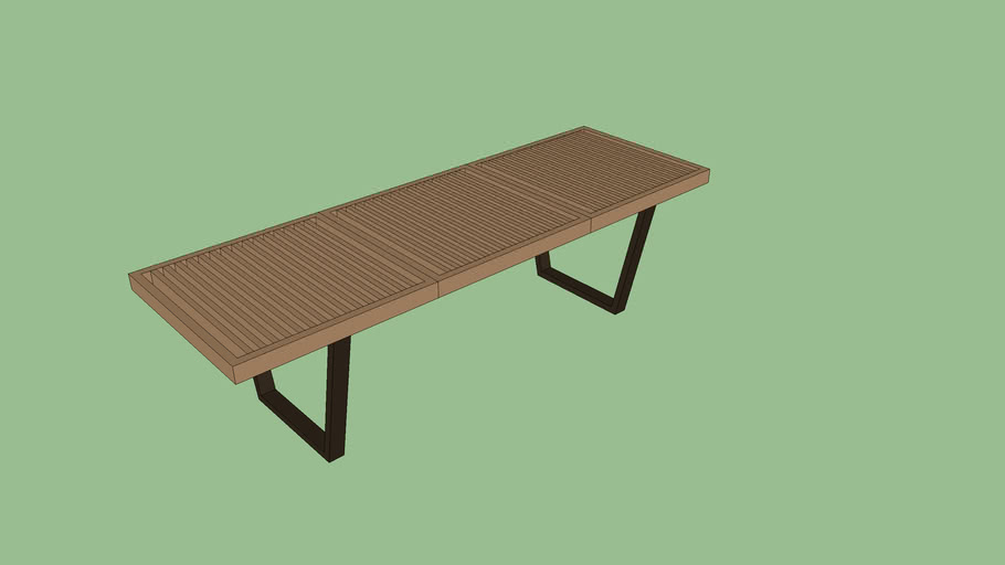 WOOD METAL BENCH | 3D Warehouse