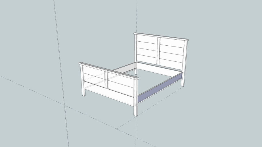 Simple queen bed frame | 3D Warehouse