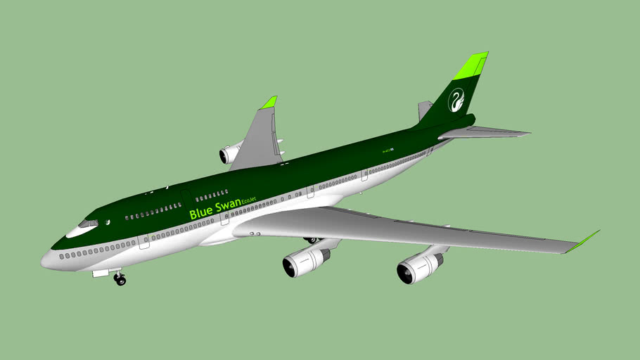 BlueSwan Ecojet Boeing 747-400 IM-AECO | 3D Warehouse