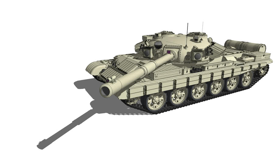 T-62M-115-ERA, Modernized Main Battle Tank, Armour Enhanced | 3D Warehouse
