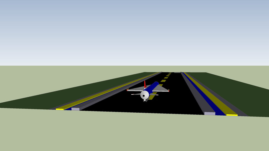 Airplane and runway | 3D Warehouse