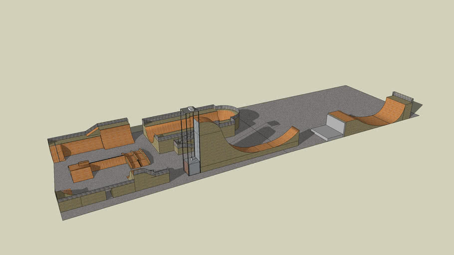 Half pipe more skate park mega ramp | 3D Warehouse