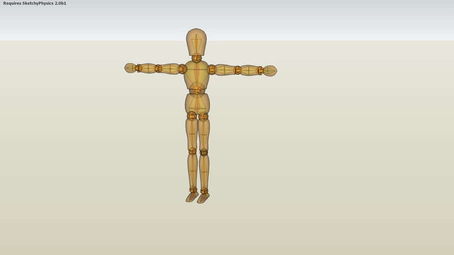 Human Wood Model with Physics | 3D Warehouse