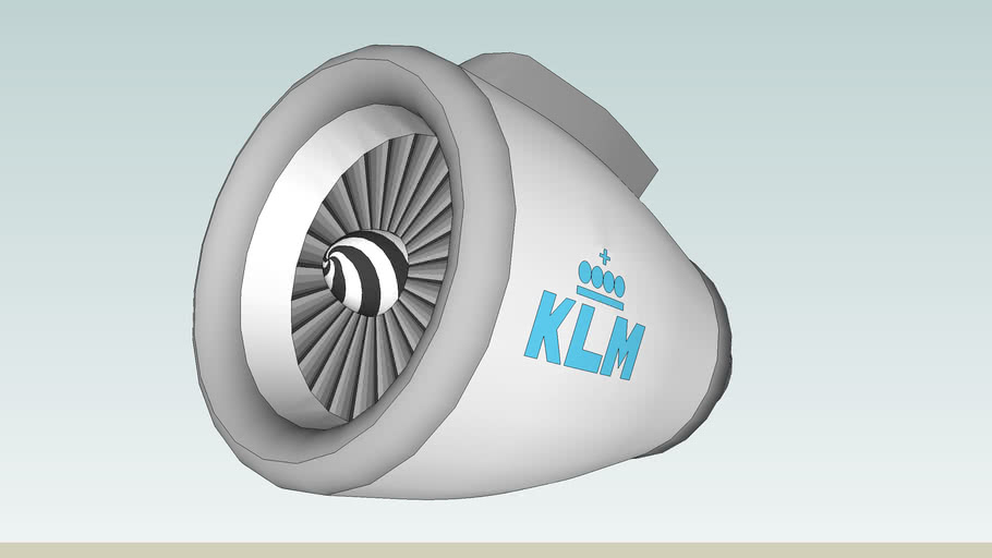 plane engine KLM | 3D Warehouse