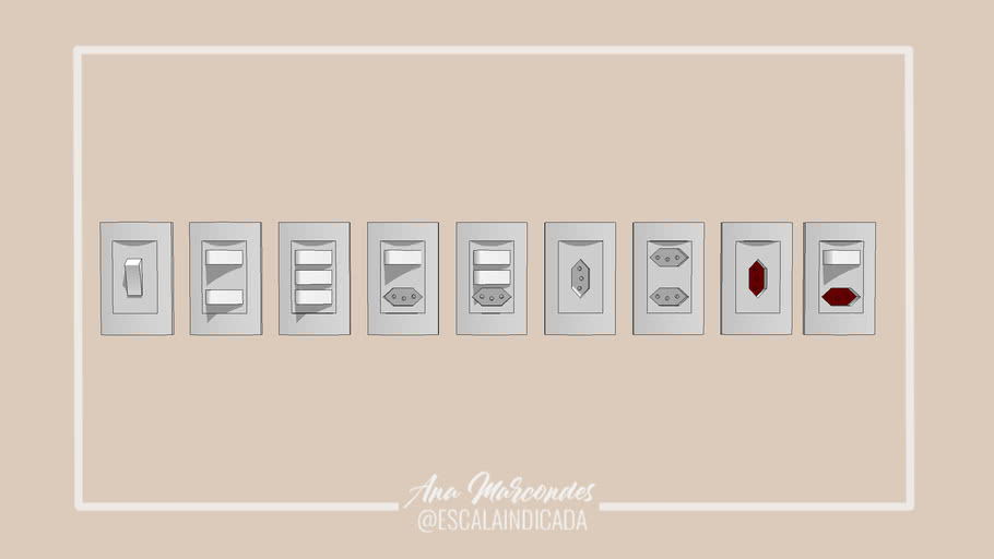 Interruptores e tomadas | 3D Warehouse