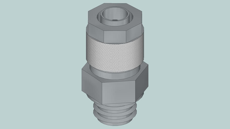 1/2' MPT to 1/2' compression fitting straight | 3D Warehouse