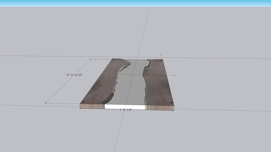 River Table - 3 part - minus river texture | 3D Warehouse
