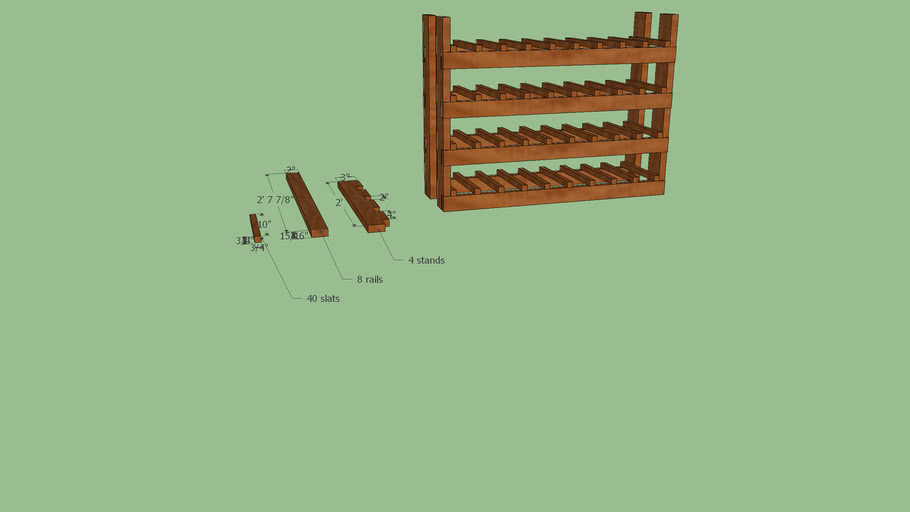36 Bottle Wine Rack | 3D Warehouse