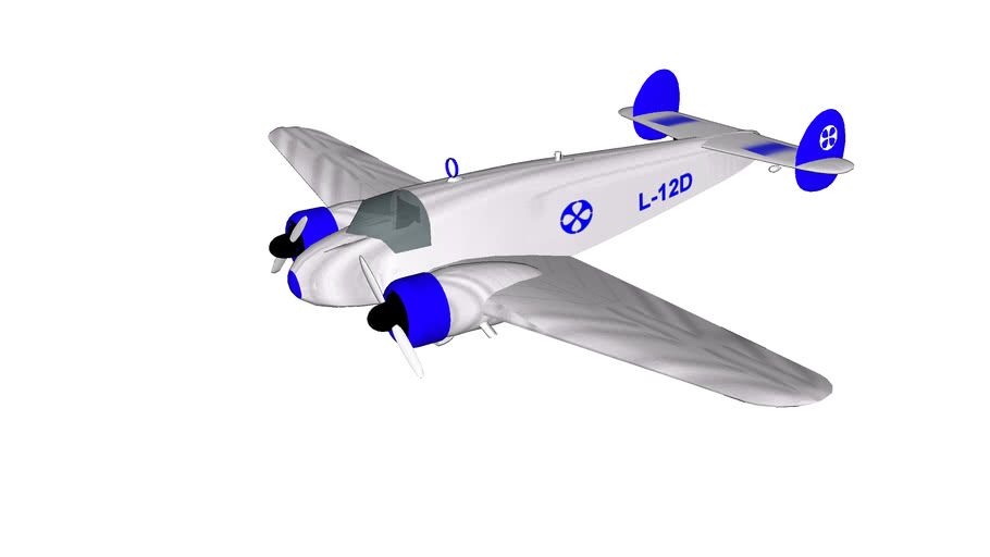 avion de transport léger Lockheed L-12 Electra Junior | 3D Warehouse