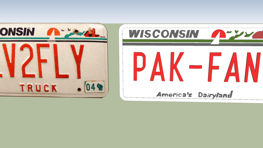 Wisconsin License Plates | 3D Warehouse