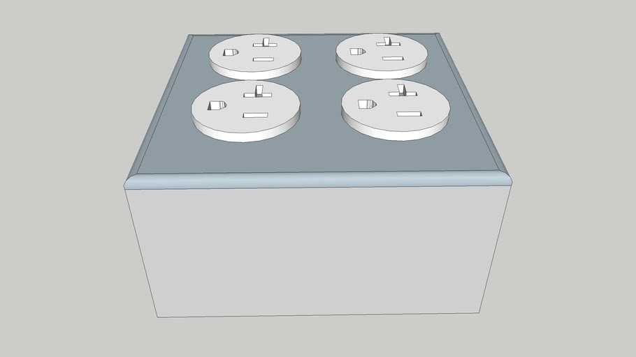 Quad NEMA 5-20R Receptacle | 3D Warehouse