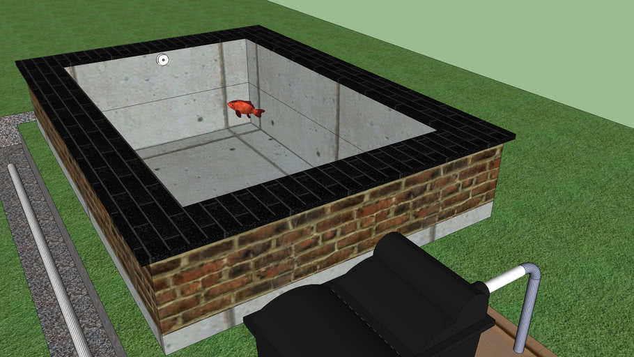 Bassin koi, Bassin d'ornement,koi pond | 3D Warehouse