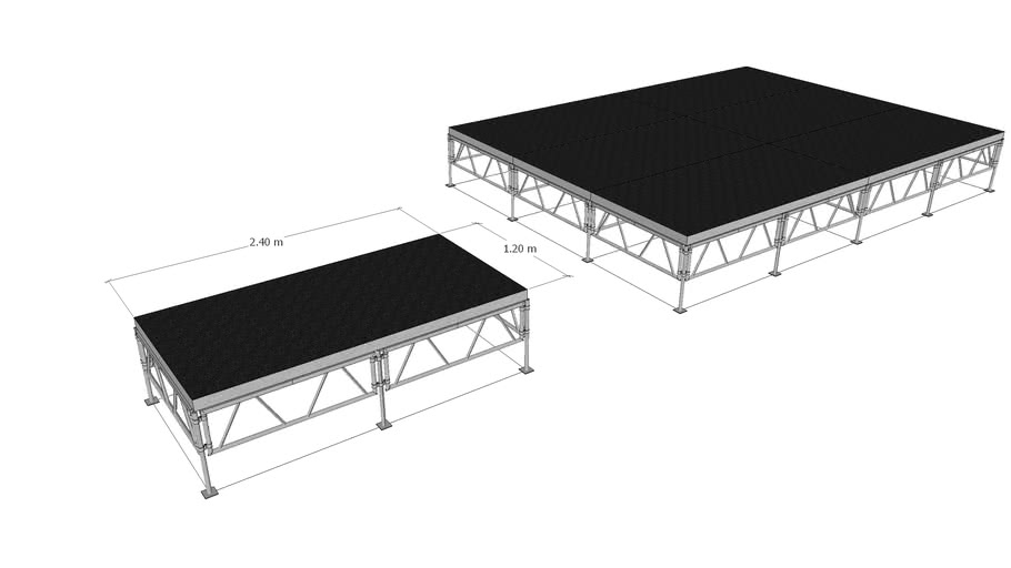 Standard Stage 1.2 x 2.4 m_OtToKiMJi | 3D Warehouse