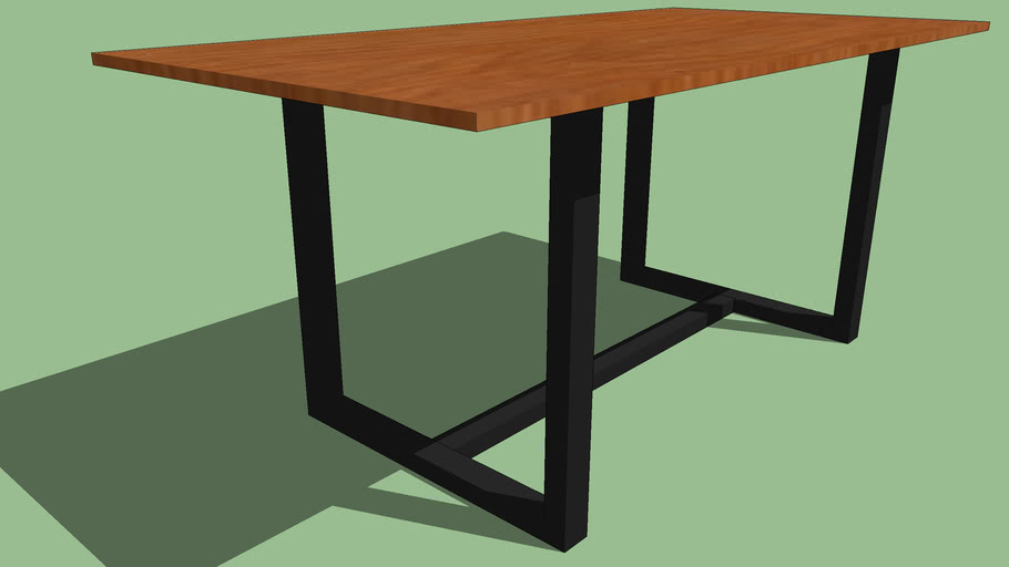 Mesa de Madeira e Metalon | 3D Warehouse
