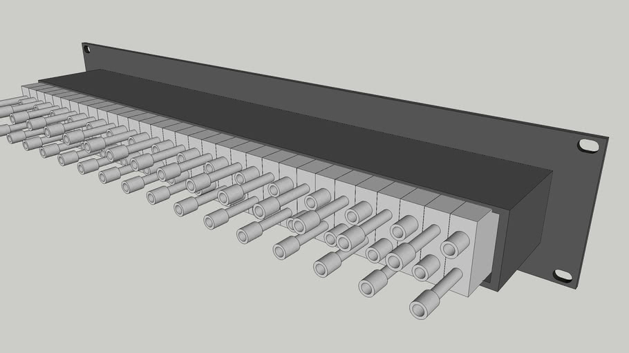 2RU VIDEO PATCH PANEL BROADCAST PANEL | 3D Warehouse