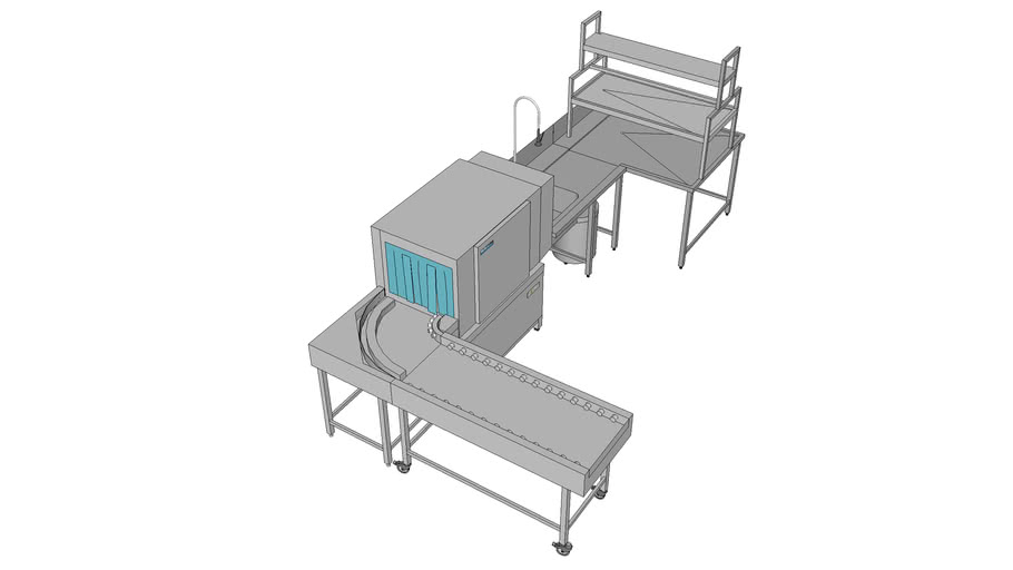 STR110 with sorting station and 90°outlet | 3D Warehouse