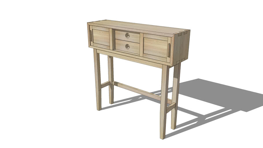 oak console | 3D Warehouse