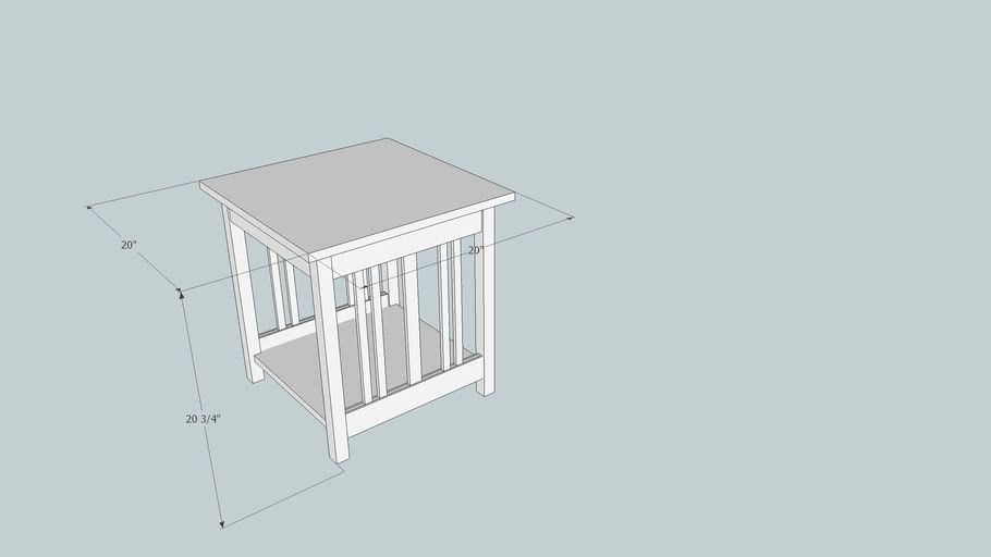 Mission Style End Table | 3D Warehouse