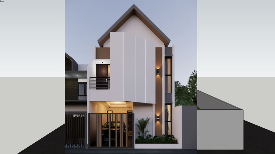 RUMAH SCANDINAVIAN 2 LANTAI 6X14 (2) | 3D Warehouse