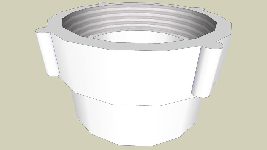 3' PVC female adapter (Sched. 40) | 3D Warehouse