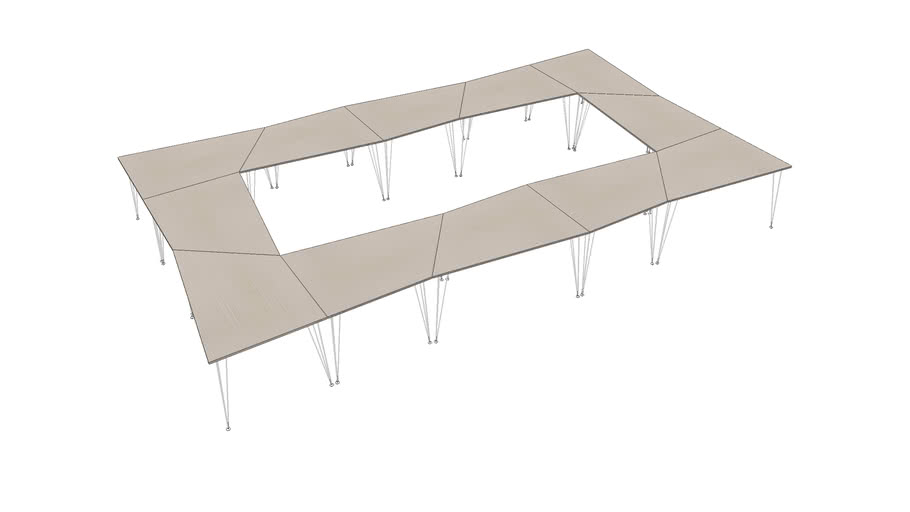 Ahrend p h i l i n k table by Voet Theuns architects | 3D Warehouse