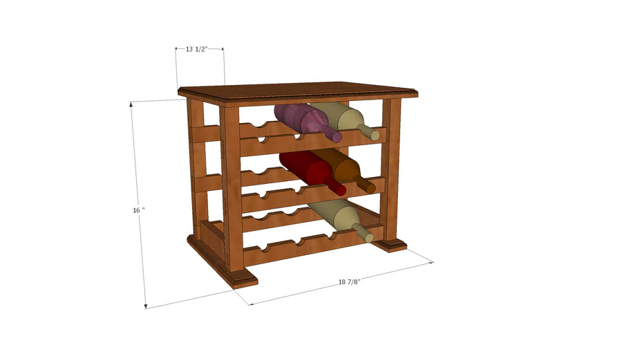 Simple Wine Rack | 3D Warehouse