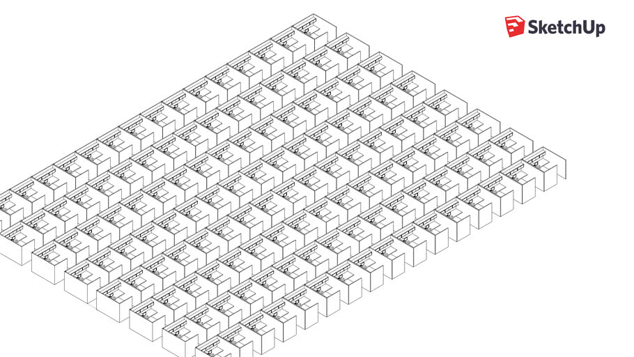 cubicle office workplace | 3D Warehouse