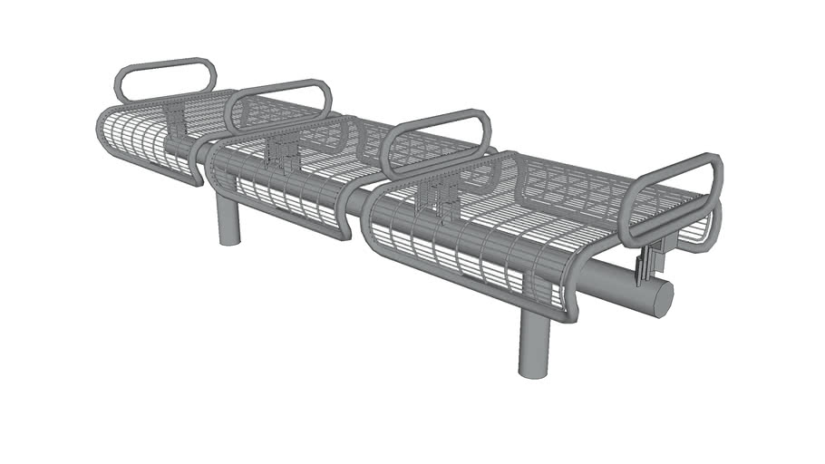 Plexus 3 Seat Bench | 3D Warehouse