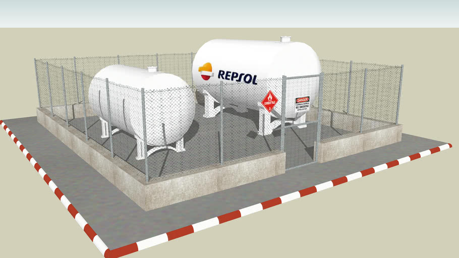 fenced fuel tank | 3D Warehouse
