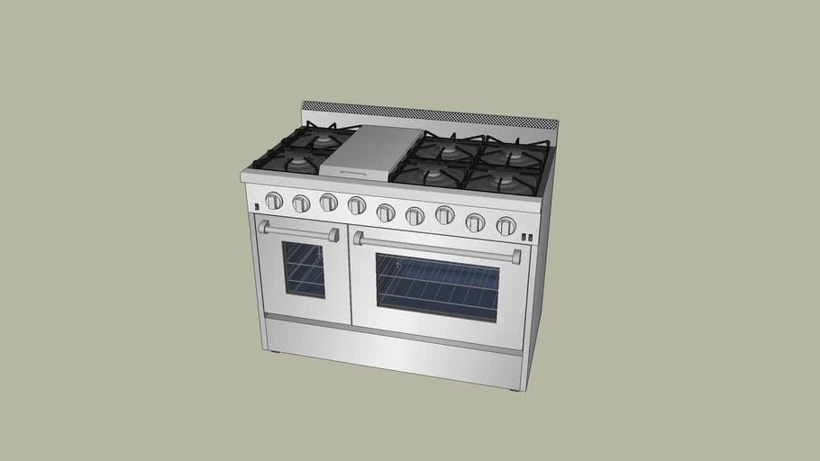 Oven - 6 Burner with Griddle | 3D Warehouse