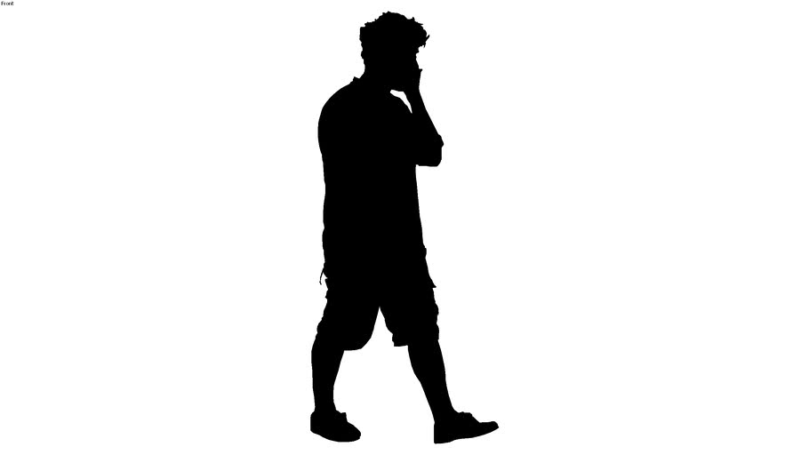 2d silhouette side man walking | 3D Warehouse