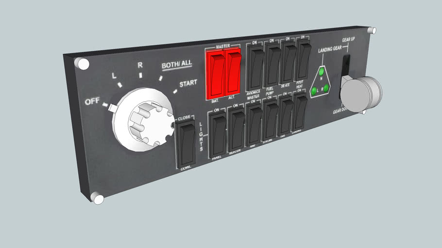 Saitek Pro Flight Switch Panel | 3D Warehouse