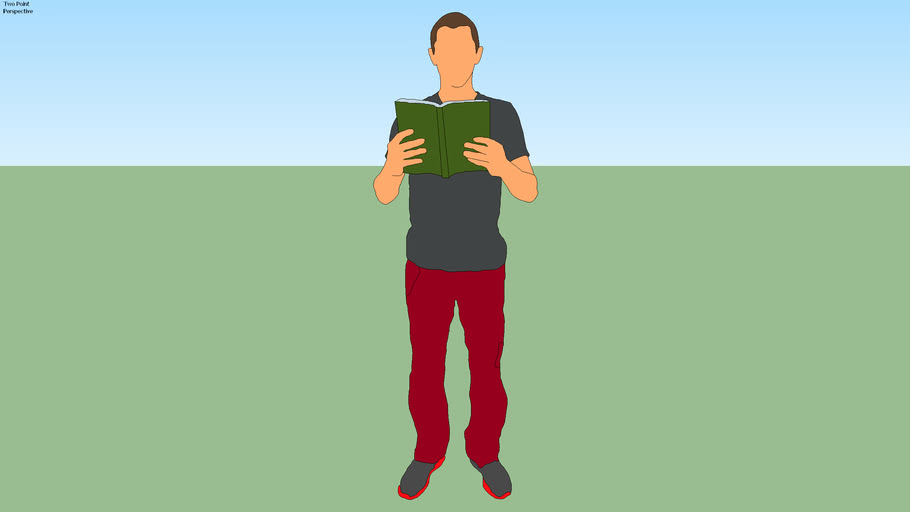 Reading man 2D | 3D Warehouse