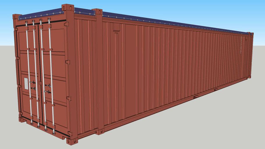 Open Top - 45ft High Cube Container w/2 Doors | 3D Warehouse