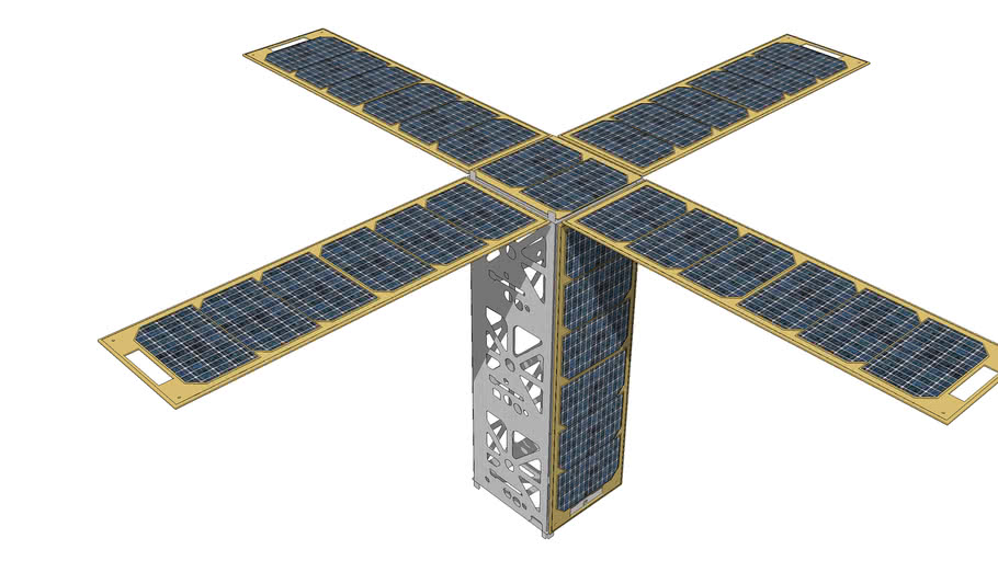 CubeSat Frame w/ Solar Arrays | 3D Warehouse