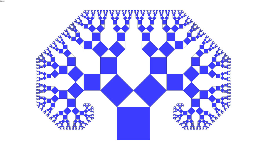 Pythagoras tree fractal | 3D Warehouse