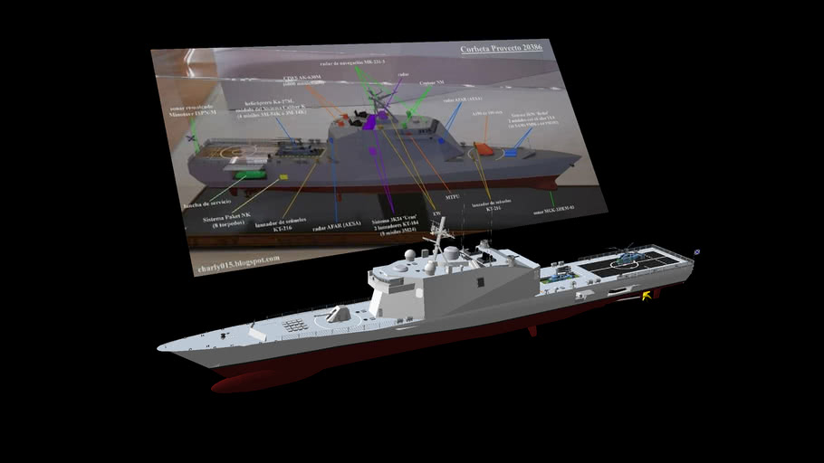 RUSSIAN+NAVY+STEALTH+CORVETTE+PROJECT+20386 | 3D Warehouse