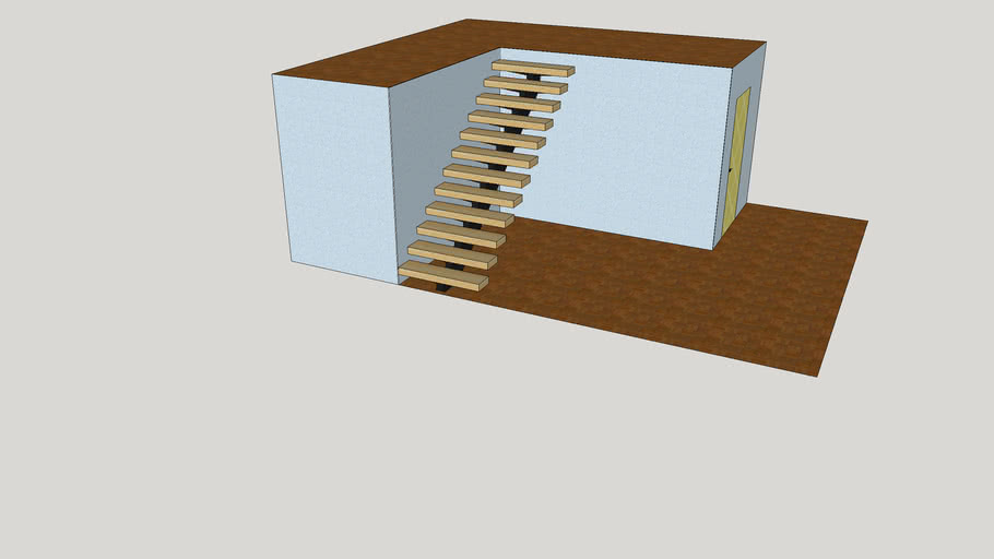 STRAIGHT STRINGER MONO BEAM FLOATING STAIRS | 3D Warehouse