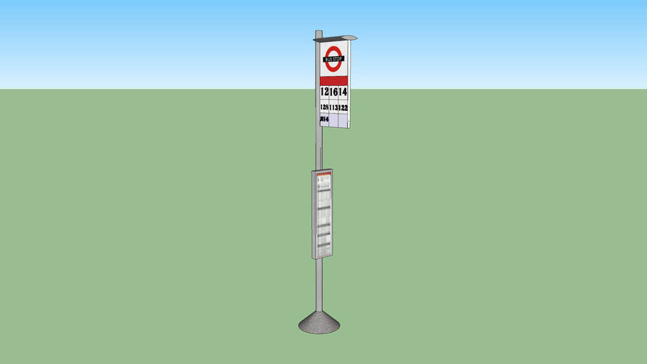 Bus Stop Pole | 3D Warehouse