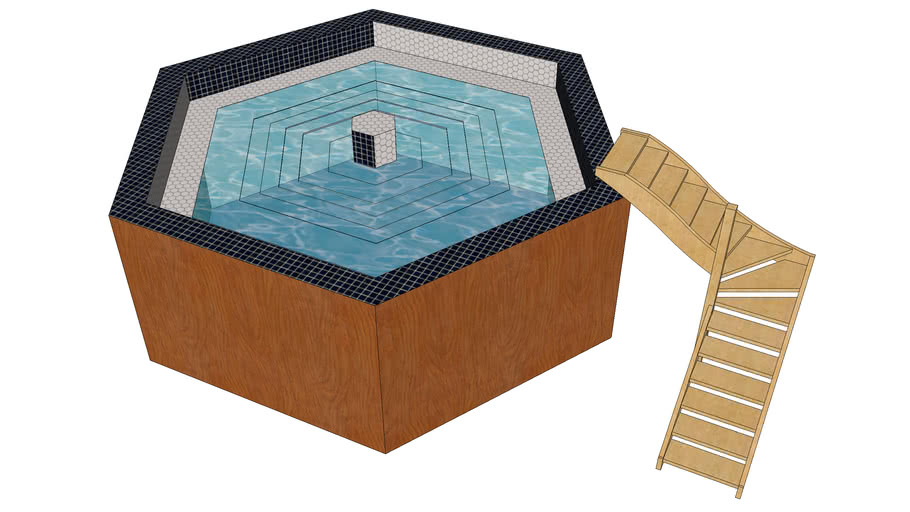 Pool With Stairs | 3D Warehouse
