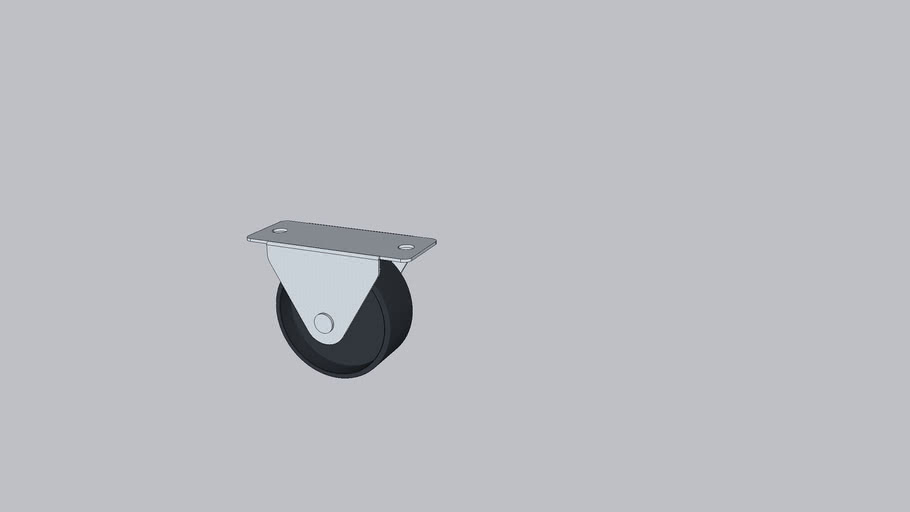 Fixed caster 48.5 mm | 3D Warehouse