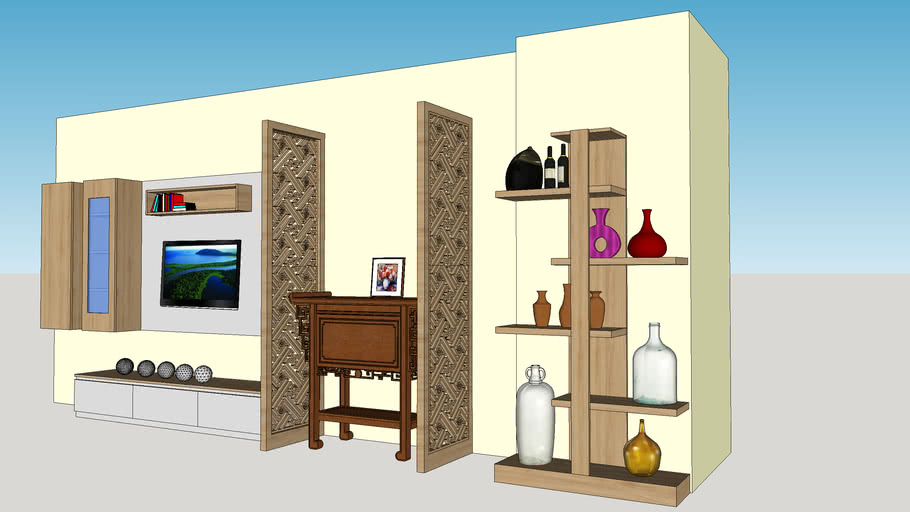 TV wall feature | 3D Warehouse