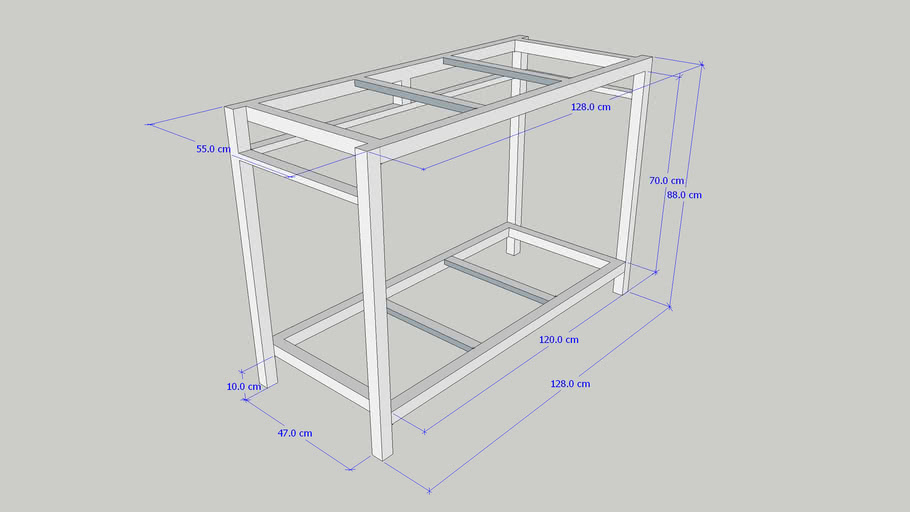 Rak Aquarium Besi Hollow | 3D Warehouse
