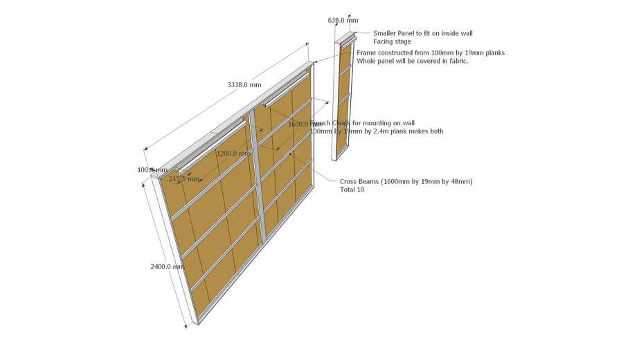 Acoustic Panels For Angled Walls at G1Venue in Fourways | 3D Warehouse