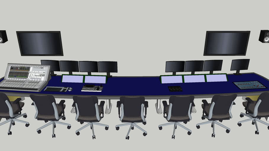 DESIGNED CONTROL ROOM 1 BROADCAST FACILITY | 3D Warehouse