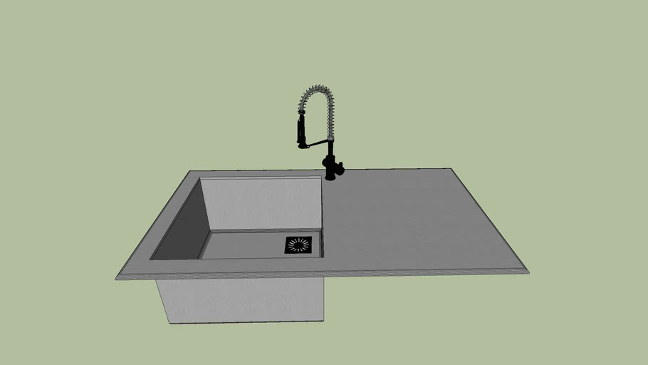 evier resine gris | 3D Warehouse